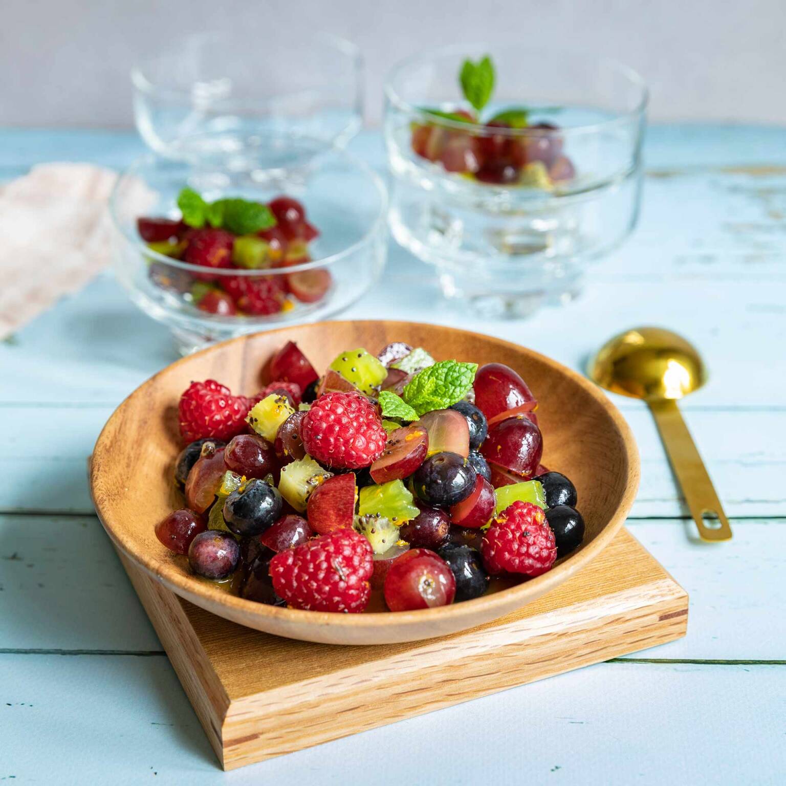 SteviaSweet | Fruchtsalat Orange-Mohn-Dressing zuckerfrei